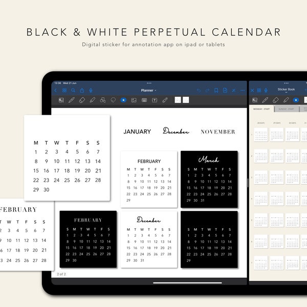 Mini Calendar - Etsy