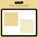 Perpetual Calendar Digital Stickers, Mini Calendar Digital Stickers ...