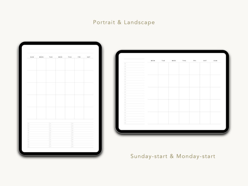 Blank Monthly Calendar With to Do List, Portrait Blank Monthly Calendar ...