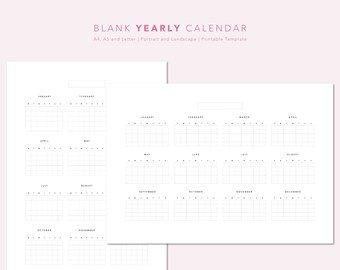 Blank Monthly Calendar Printable Template, Blank Calendar Template ...