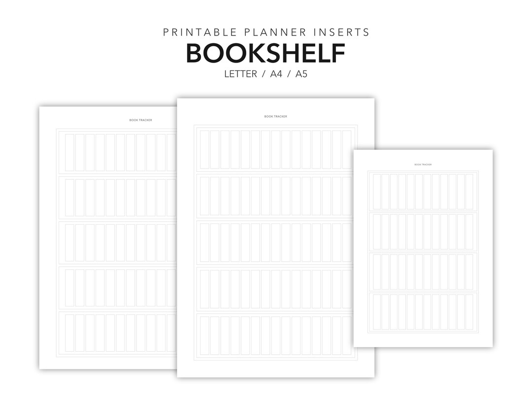 Bookshelf Printable Bookshelf Journal Book Tracker Book - Etsy