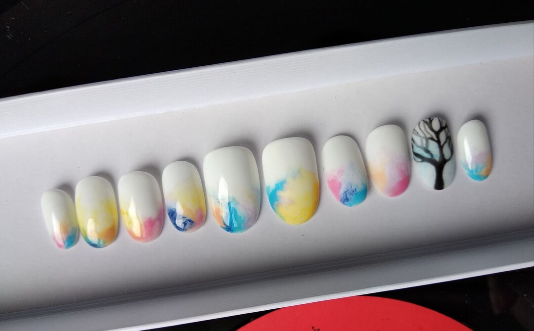 BTS Nails • Spring Day Song Nails • K-pop • Bangtan Boys • BTS Inspired ...