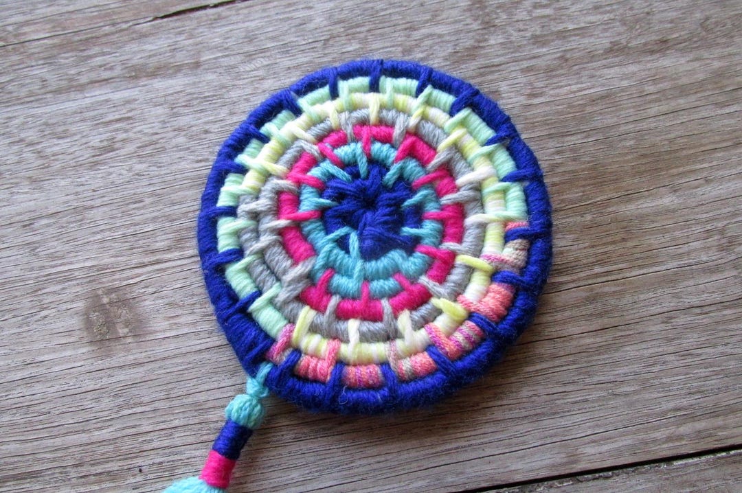 Coil Weaving God's Eye Yarn Woven Wall Hanging Woven Art Colourful ...