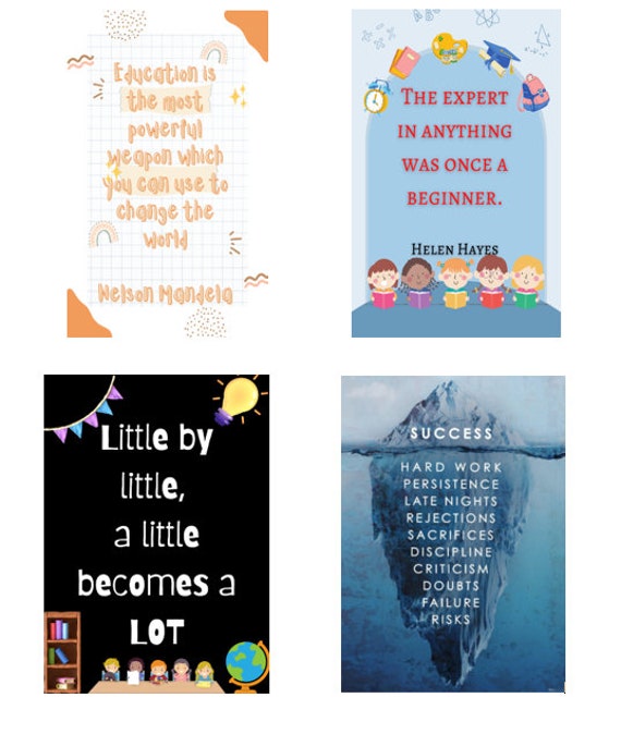 Growth Mindset Classroom Printable Posters Classroom Quotes - Etsy UK