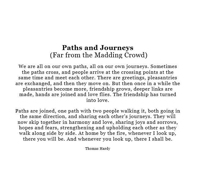 Paths and Journeys by Thomas Hardy Wedding Reading Far From the Madding ...