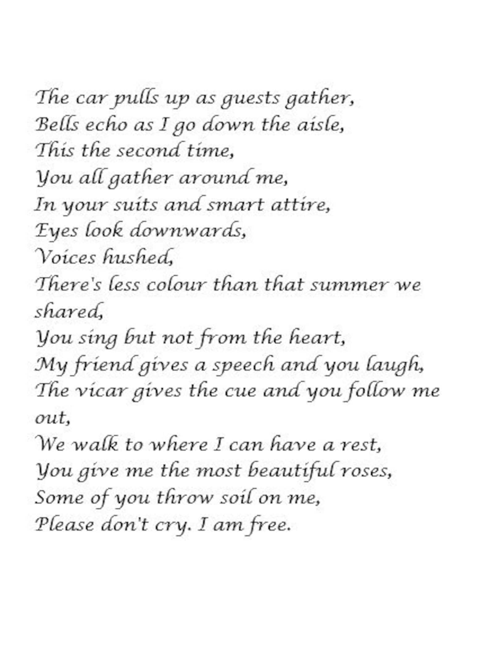 Sympathy Poem Print, Funeral Poem, Funeral Reading, Memorial Poem ...