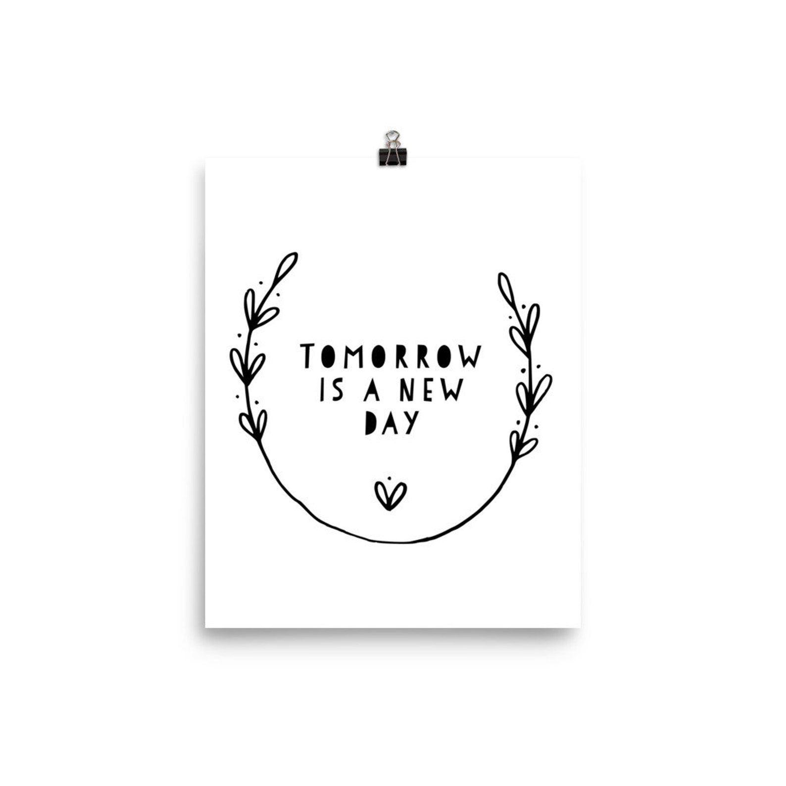 Tomorrow is a New Day Print, Inspirational Quote Print, Motivational ...