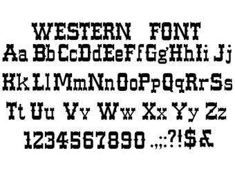 Western font | Etsy