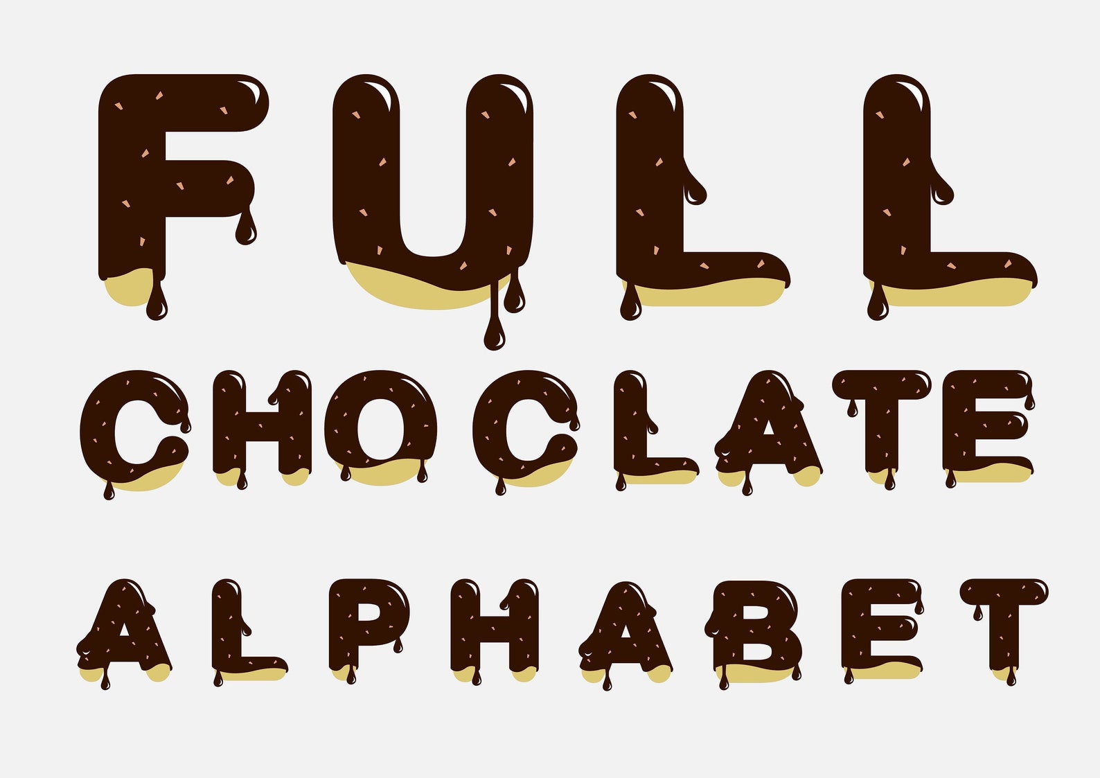 CHOCOLATE ALPHABET SVG Dripping Letters Svg Chocolate Donut | Etsy