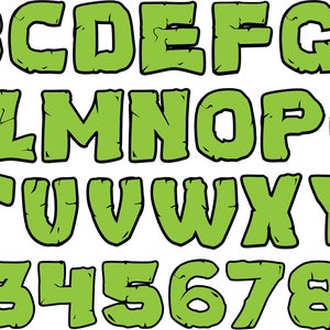 NINJA TURTLES FONT svg Turtles Alphabet Svg Ninja Turtles | Etsy