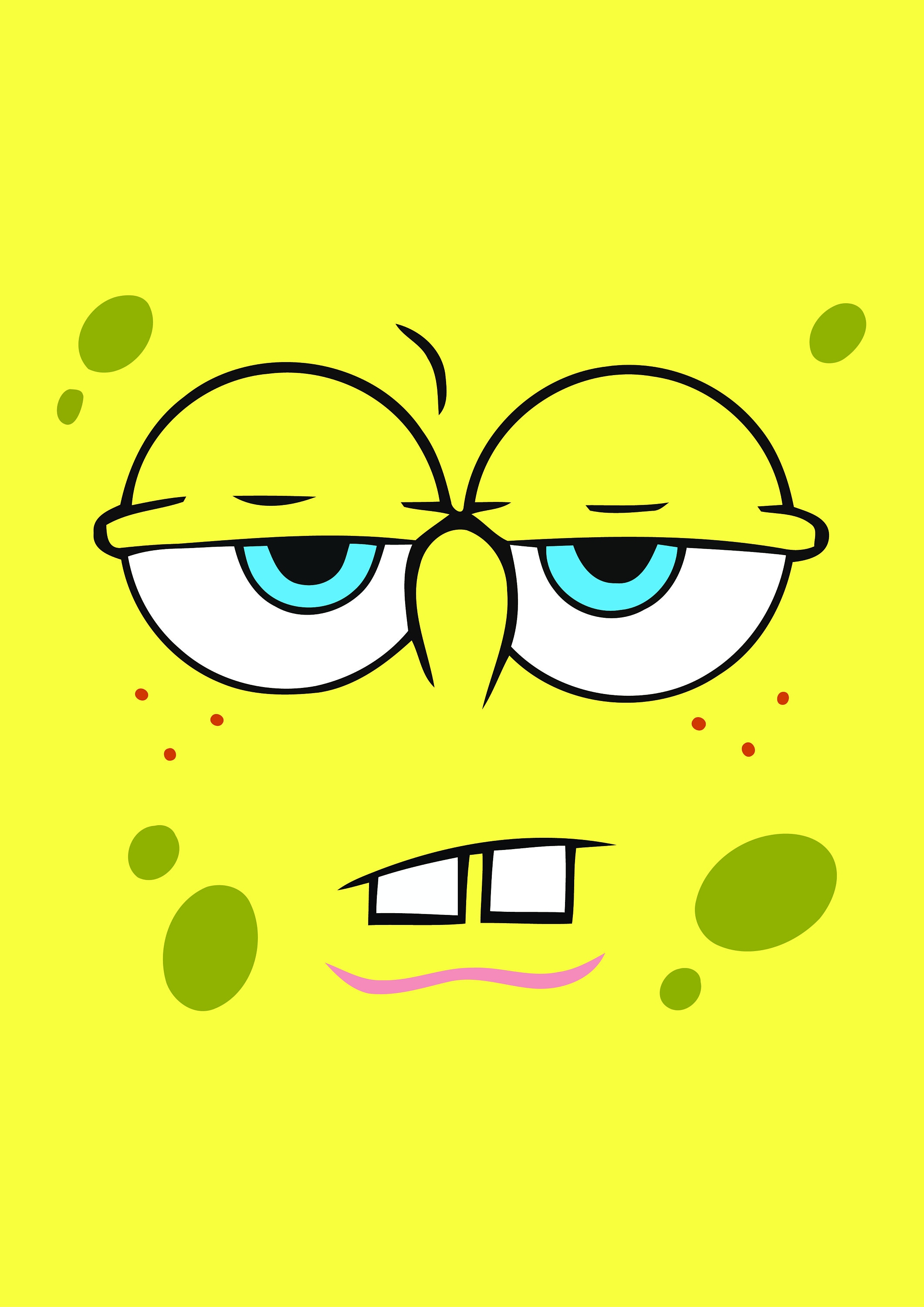 SPONGEBOB FACE SVG Bob Esponja Svg Bob Esponja Vector | Etsy