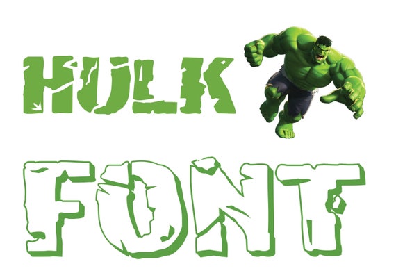HULK FONT SVG Hulk Alphabet Svg Font Svg Alphabet Svg Hulk | Etsy