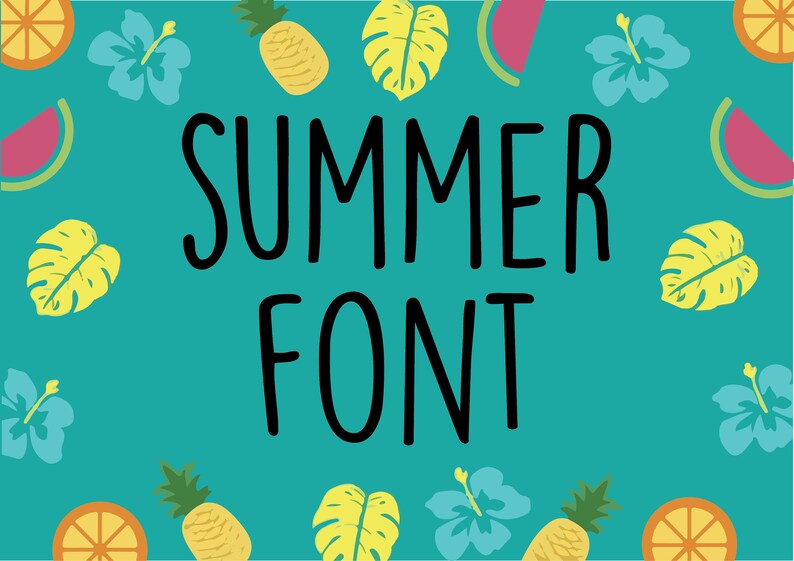 SUMMER FONT SVG Summer Alphabet Svg Font Svg Alphabet Svg | Etsy