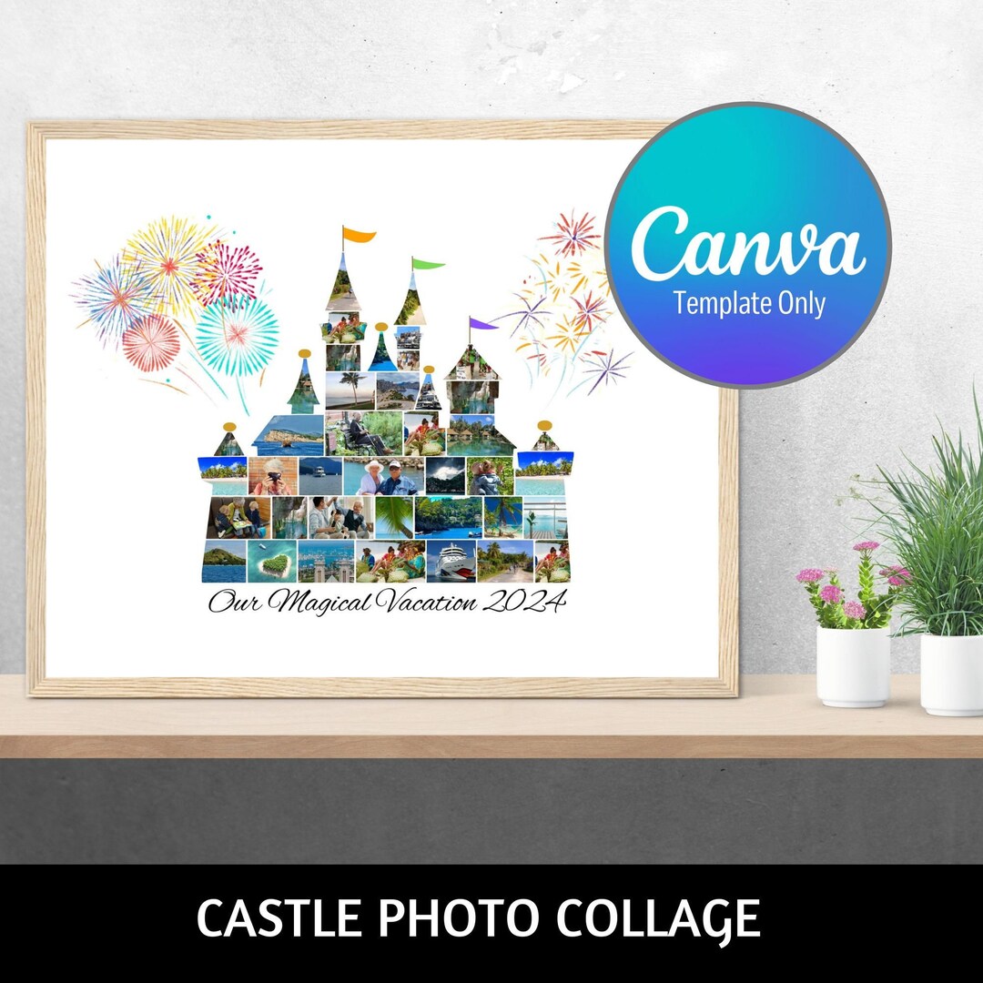 Vacation Photo Collage Idea, Home Decor Wall Art Printable, Custom ...