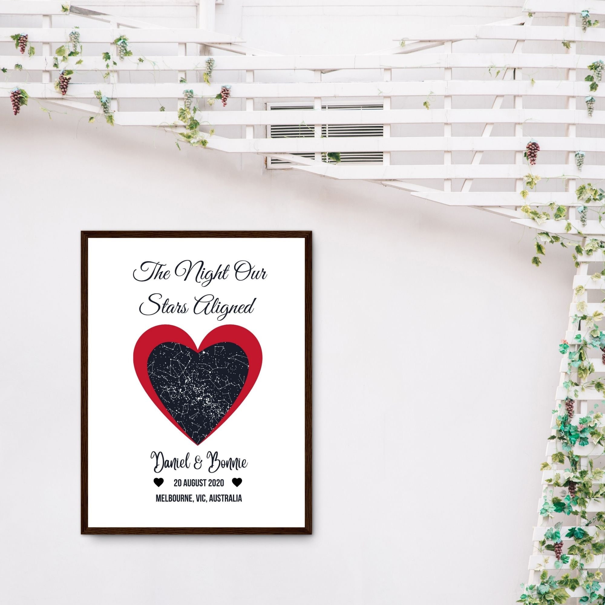 Personalized Star Map Custom Star Map Night We Met Poster - Etsy