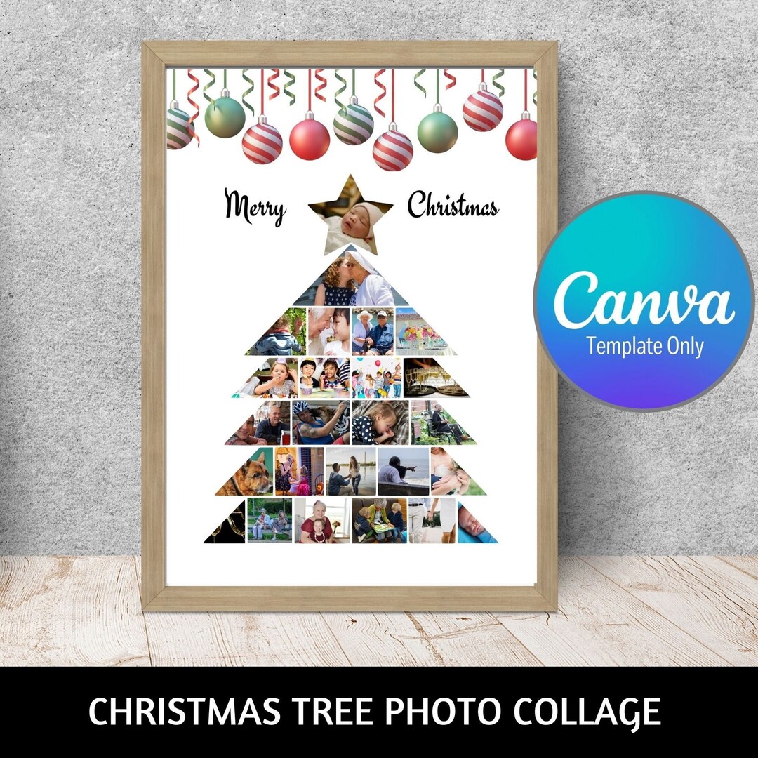 Collage de fotos de árbol de Navidad collage de fotos de - Etsy México