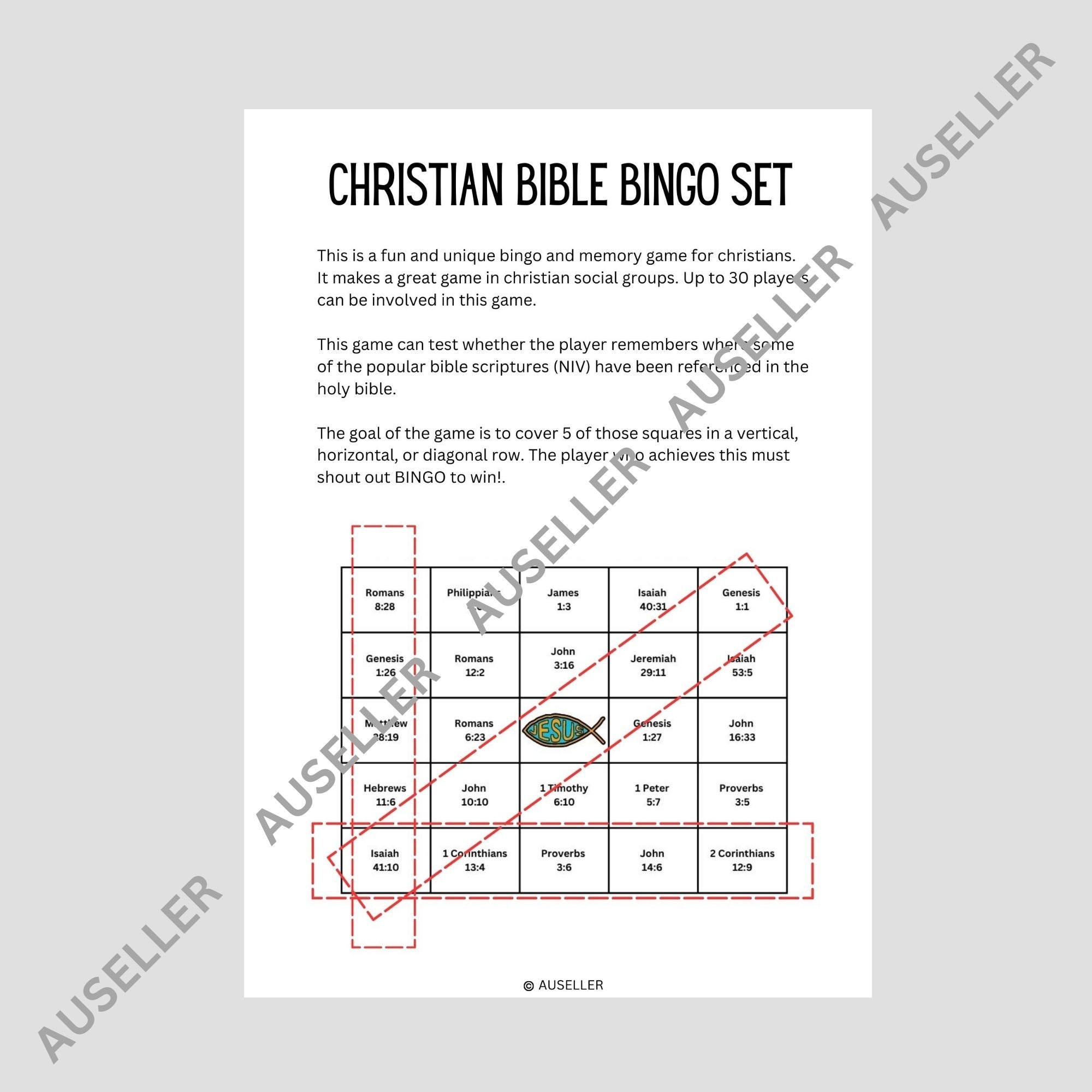 Christian Bingo | Bible Games | Christianity Print | Christian Bible ...
