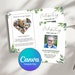 Green Leaves Funeral Program Template, Editable Memorial (digital ...