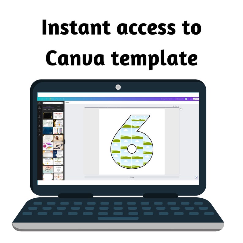 All Digits Canva Photo Collage, Frame Template, Svg 0 1 2 3 4 5 6 7 8 9 ...