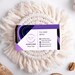 Purple Marble Business Card Template, Editable Canva Design (digital ...