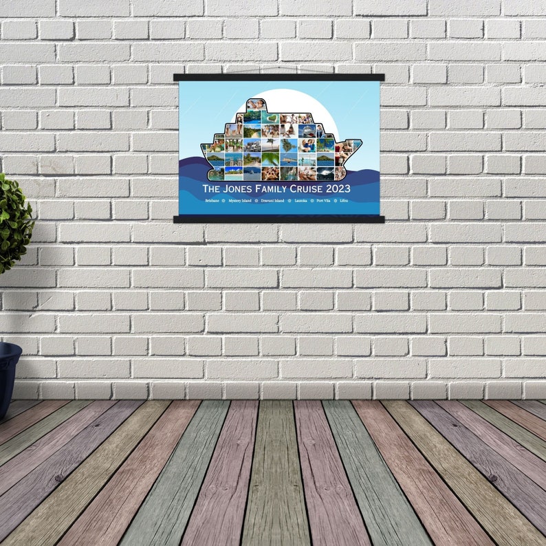 Cruise Ship Photo Collage, Home Decor Wall Art Printable, Custom Photo ...