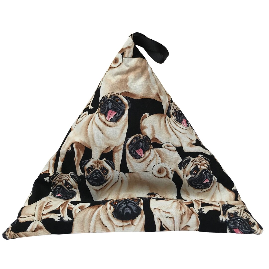 Pug Print Pillow Stand, Dog Lovers Gift, Handmade Phone, Tablet, Kindle ...