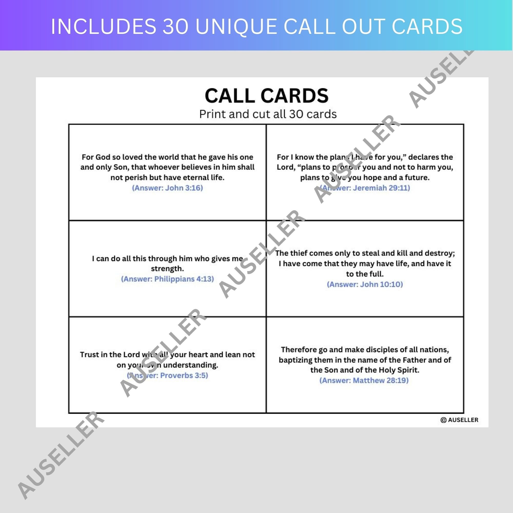 Christian Bingo | Bible Games | Christianity Print | Christian Bible ...