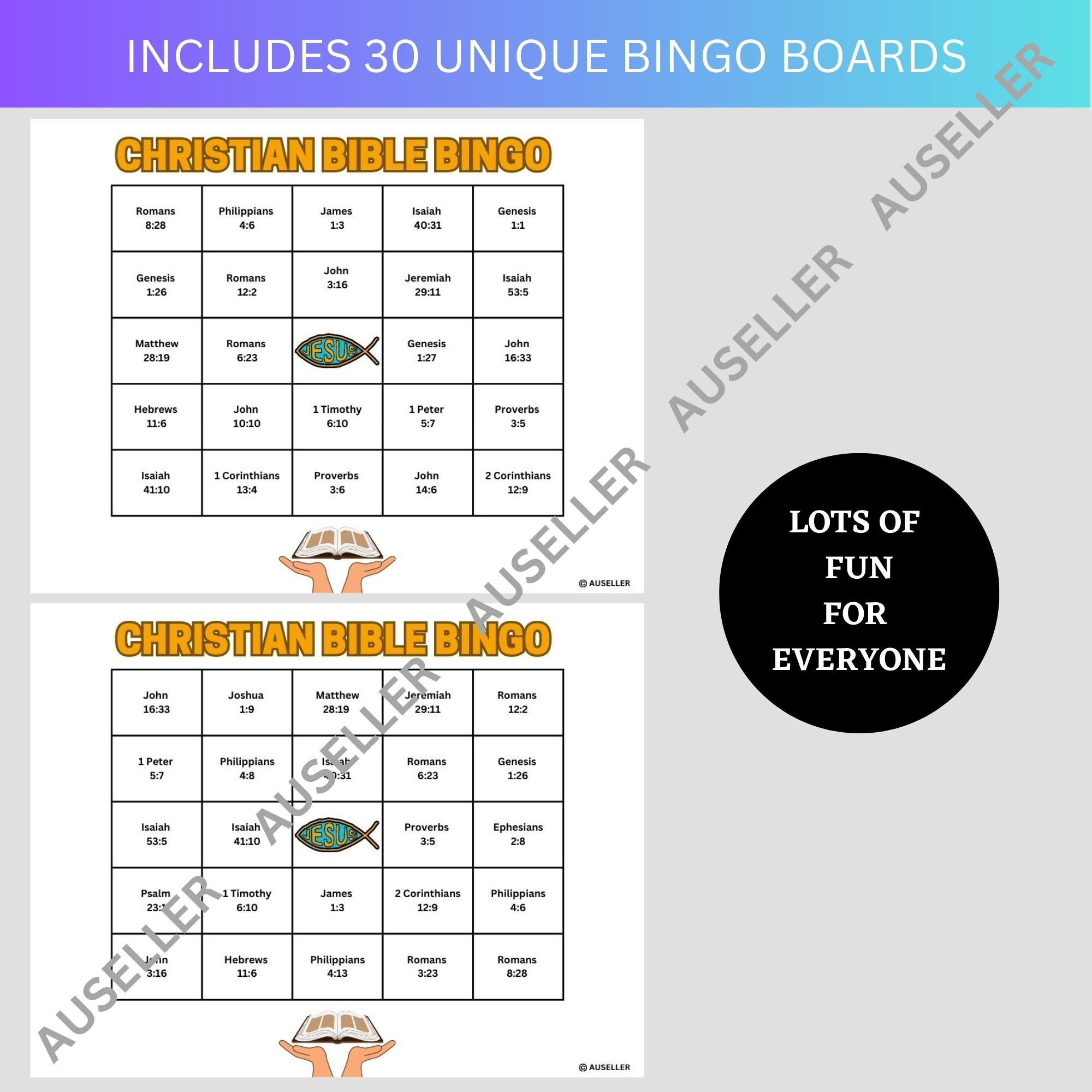 Christian Bingo | Bible Games | Christianity Print | Christian Bible ...