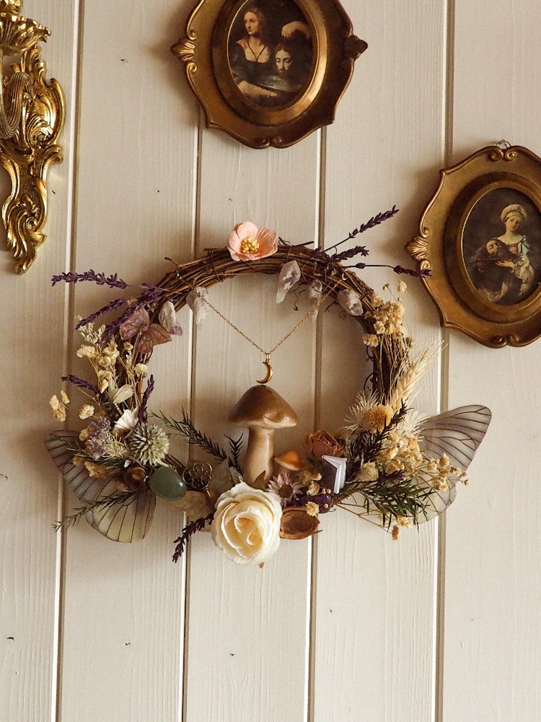 Handmade Fairycore Cottagecore Door or Wall Wreath Decoration Whimsical ...