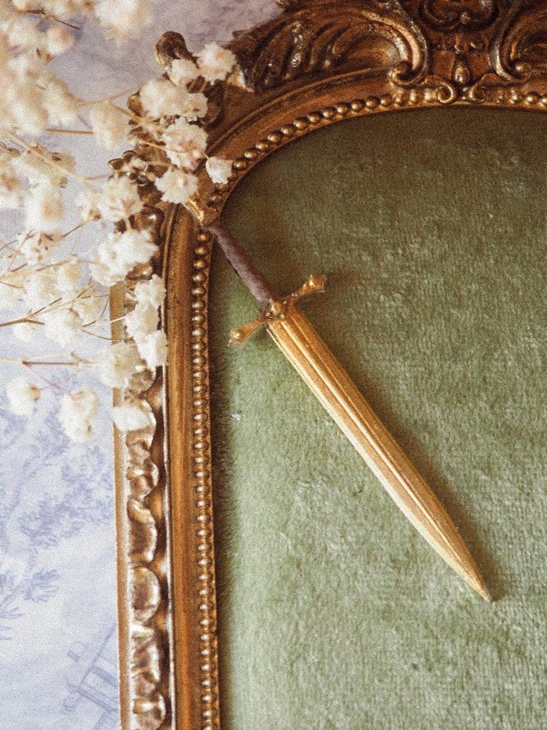 Handmade Hand Sculpted Clay Sword Necklace Hand Painted Cottagecore ...