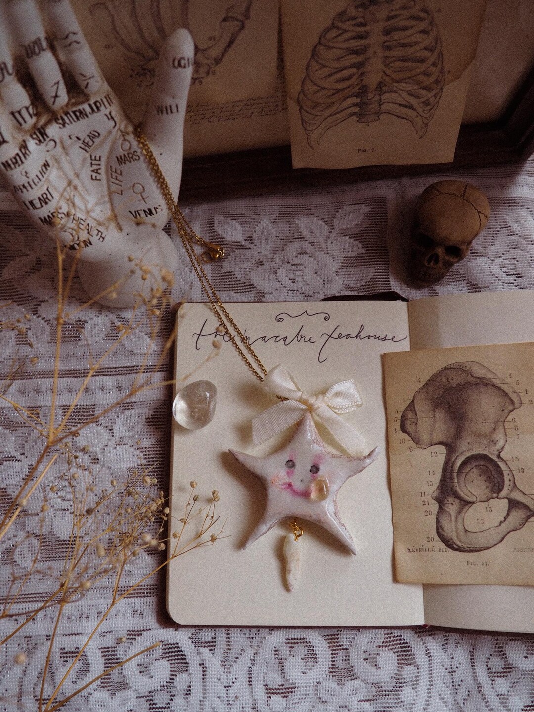 The Fortune Teller Handmade Creepy Star Pendant With Tooth Gothic ...