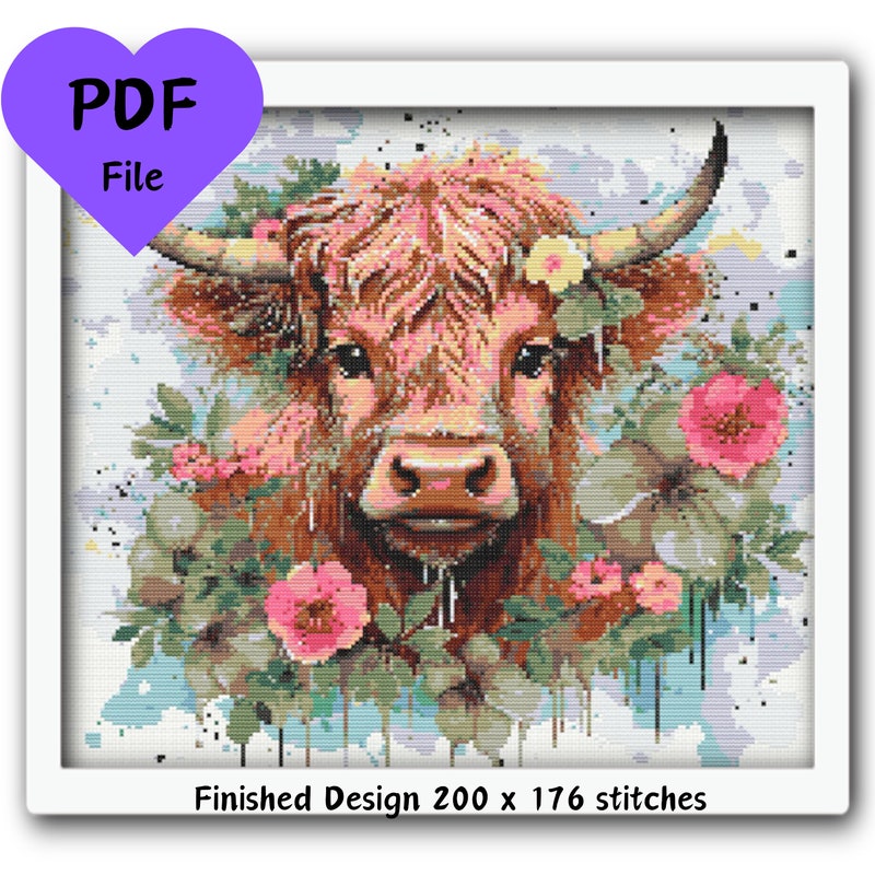 Cow Cross Stitch Pattern - Etsy