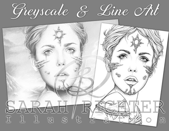 Shibalba Greyscale and Line Art Coloring Page Pack Printable | Etsy