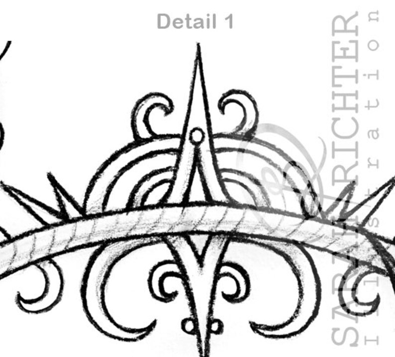 Aerial Demon Coloring Page Printable Pdf by Sarah Richter - Etsy
