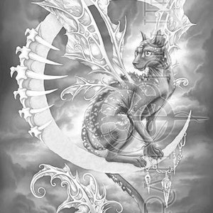 Morgana Faebruary Greyscale and Line Art Coloring Page Pack Printable ...