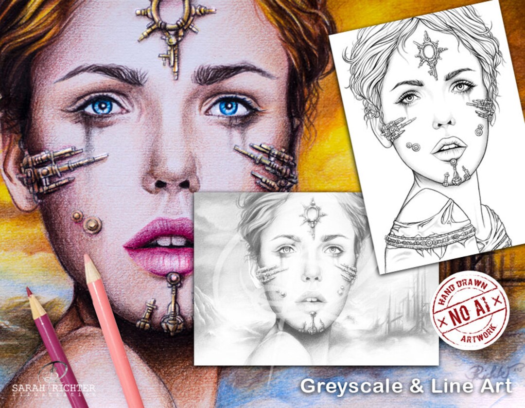 Shibalba Greyscale and Line Art Coloring Page Pack Printable - Etsy