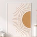 Abstract Sun Rays Art Print, Mid Century Modern Printable Art, Boho ...