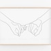 Pinky Swear Printable One Line Drawing Print Single Line Art | Etsy