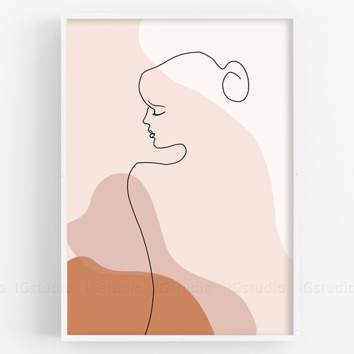 Single Line Female Figure Printable One Line Drawing Woman - Etsy