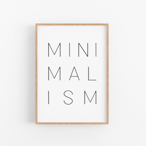 Minimalism Print, Printable Wall Art, Black and White Home Decor ...