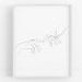 Finger Touch Printable, One Line Drawing Print, Romantic Hands Artwork ...