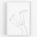 Western Cowboy Boots Line Art Print, Groovy Cowgirl Wall Art, One Line ...