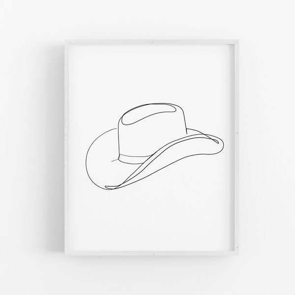 Cowboy Western Art Drawing - Etsy