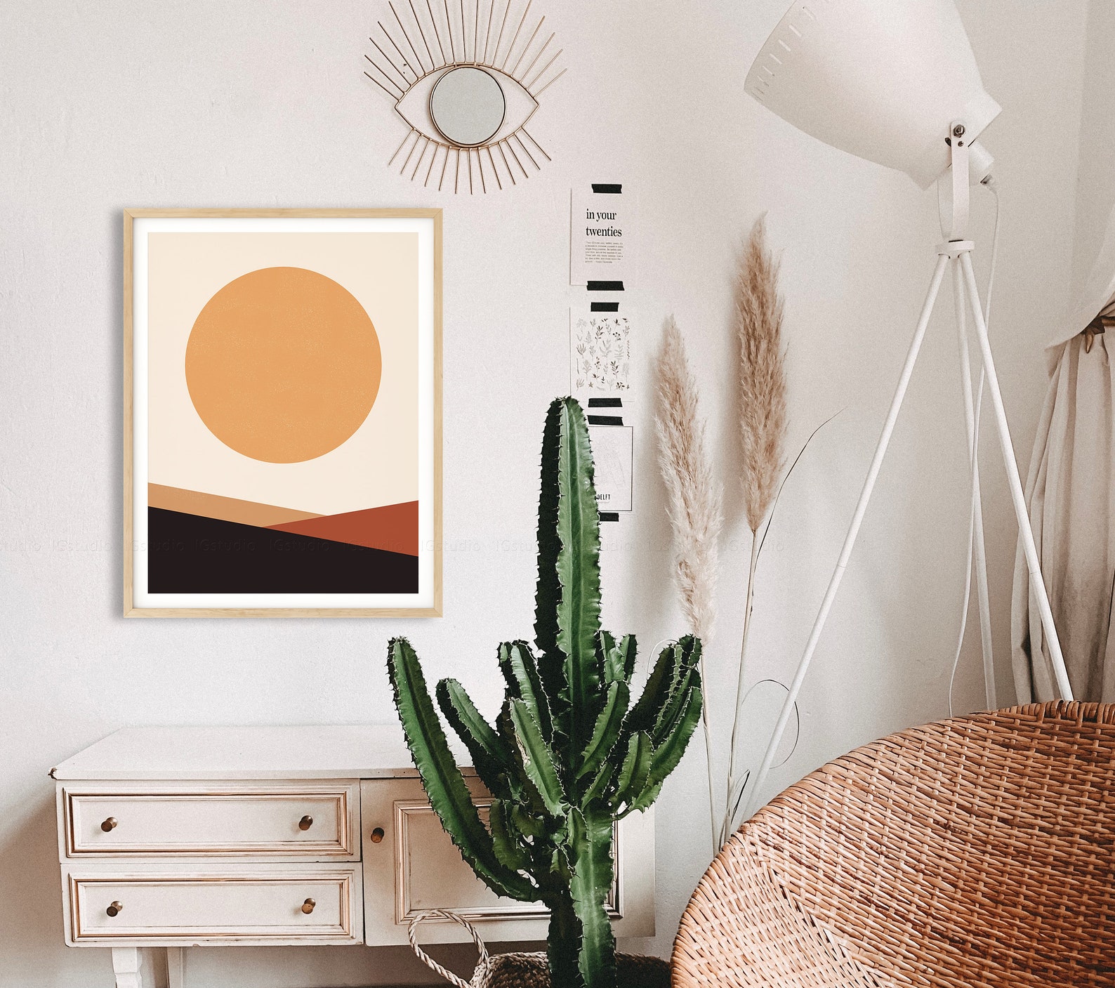 Abstract Sun Art Print Large Wall Art Abstract Landscape - Etsy