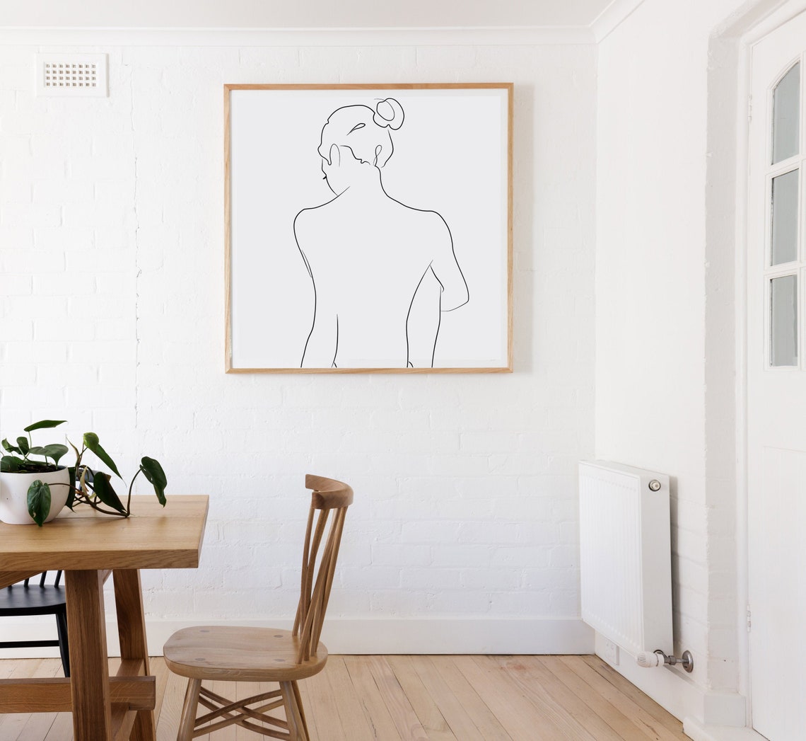 Abstract One Line Female Figure Drawing Single Line Art | Etsy