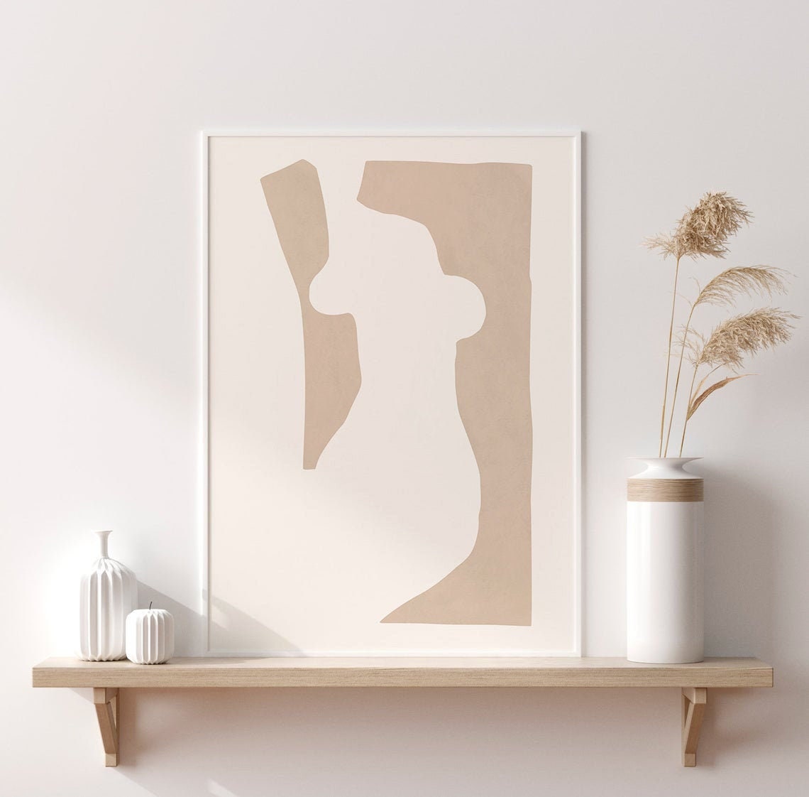Abstract Shapes Art Print Woman Cut Outs Figure Art - Etsy