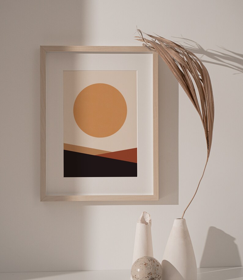Abstract Sun Art Print Large Wall Art Abstract Landscape - Etsy