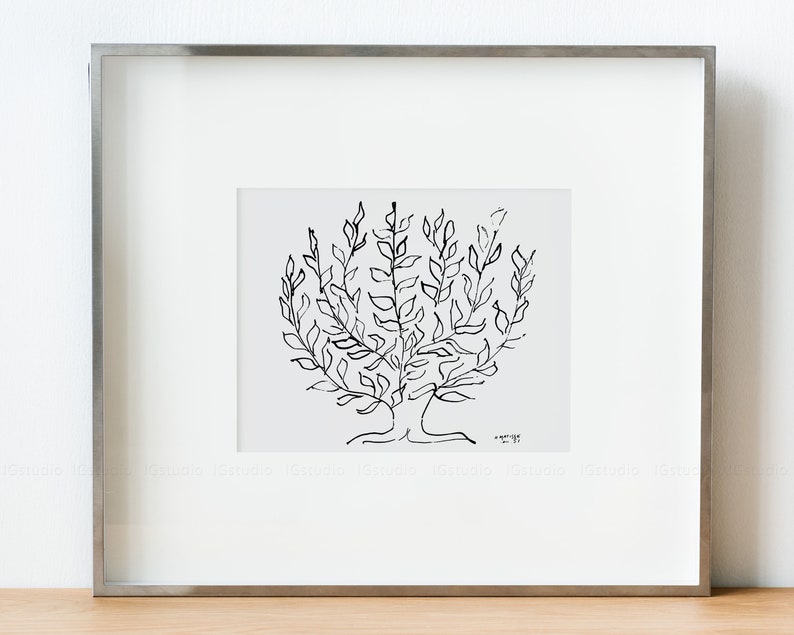 Matisse Tree Tree Poster Tree Wall Art Print Black and - Etsy