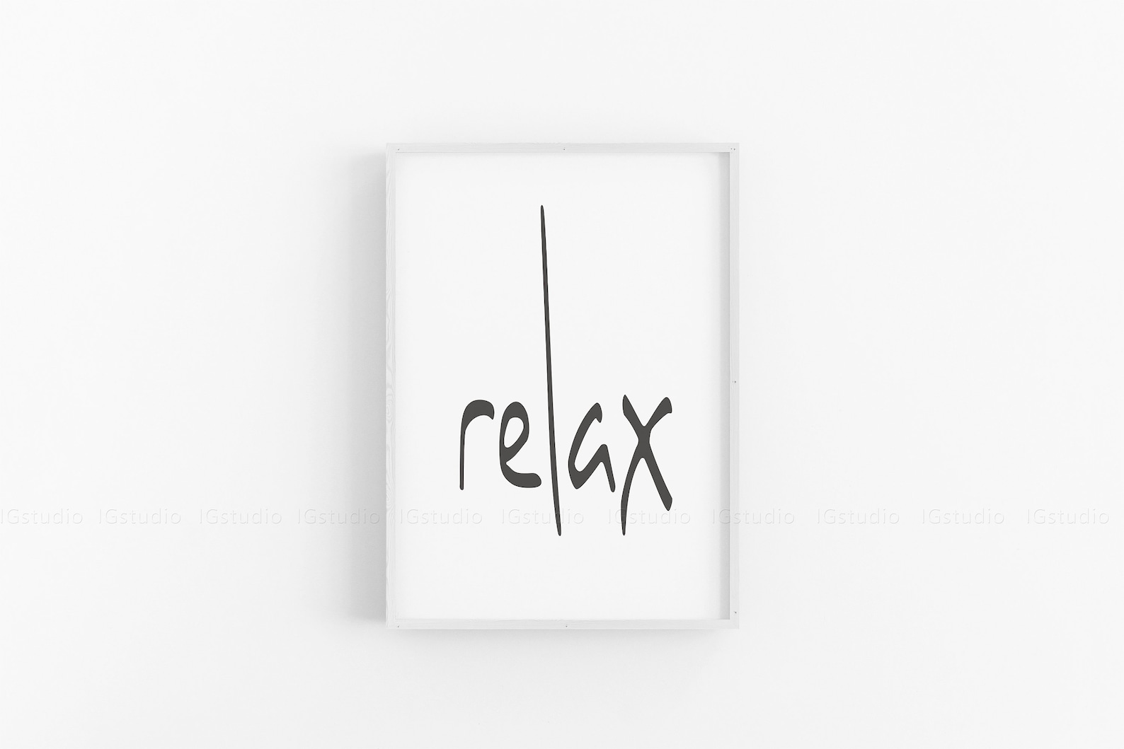 Relax Print Printable Wall Art Black and White Home Decor | Etsy