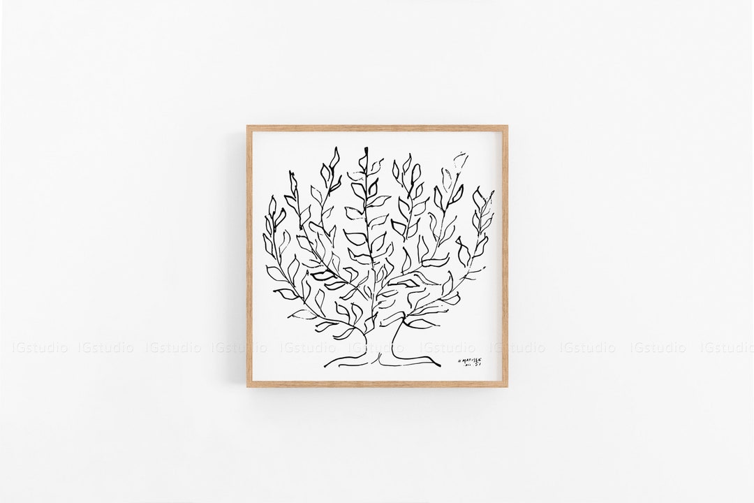 Matisse Tree, Tree Poster, Tree Wall Art Print, Black and White ...